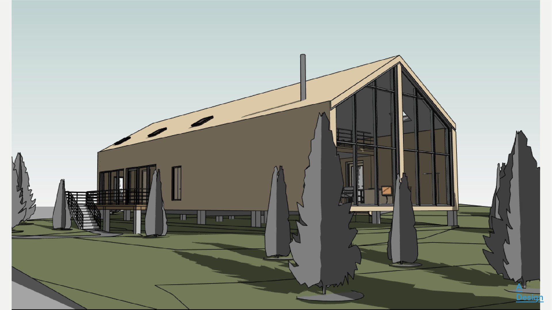 Barn House - Revit 3D Model Model - TurboSquid 2017250