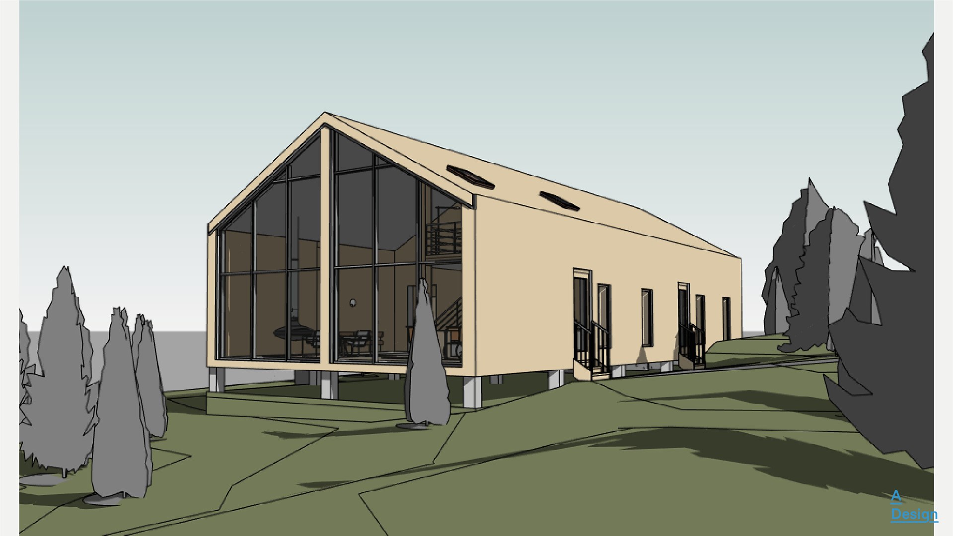 Barn House - Revit 3D Model Model - TurboSquid 2017250