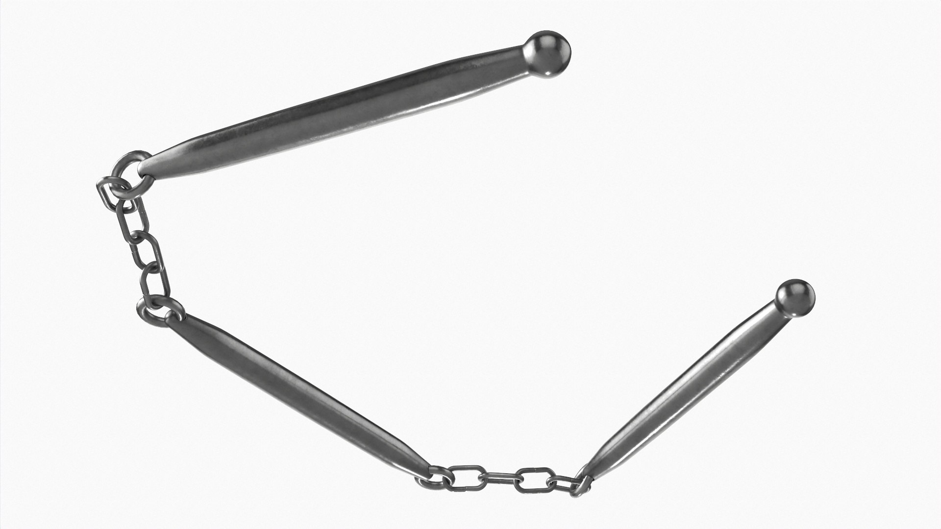 Staff Three Sectional Short Metal 3D Model - TurboSquid 1856581