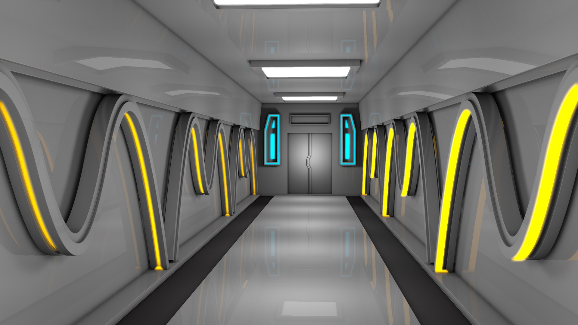 3D Model Hallway - TurboSquid 2332500