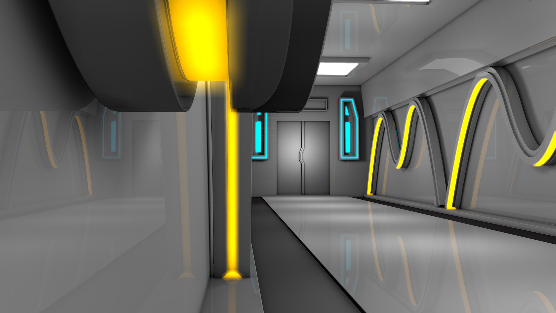 3D Model Hallway - TurboSquid 2332500