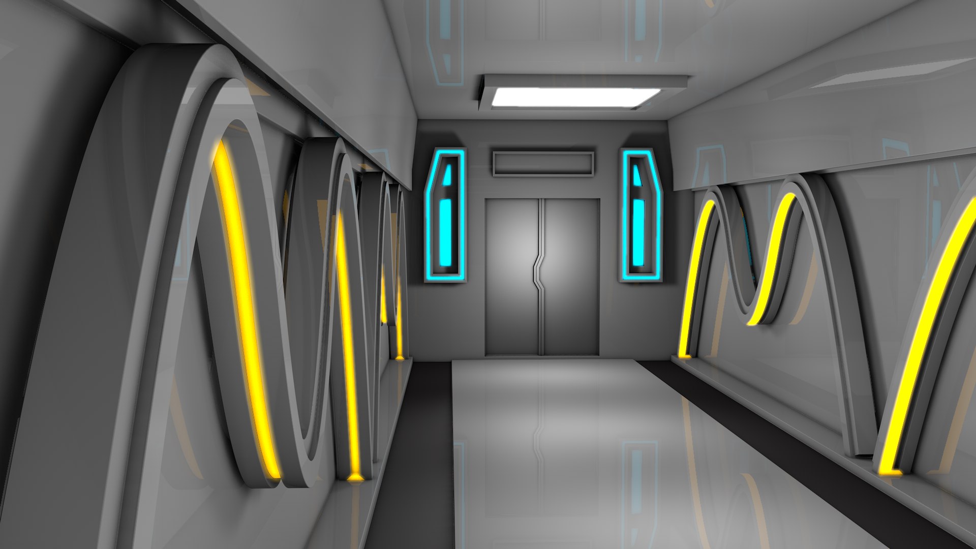 3D Model Hallway - TurboSquid 2332500