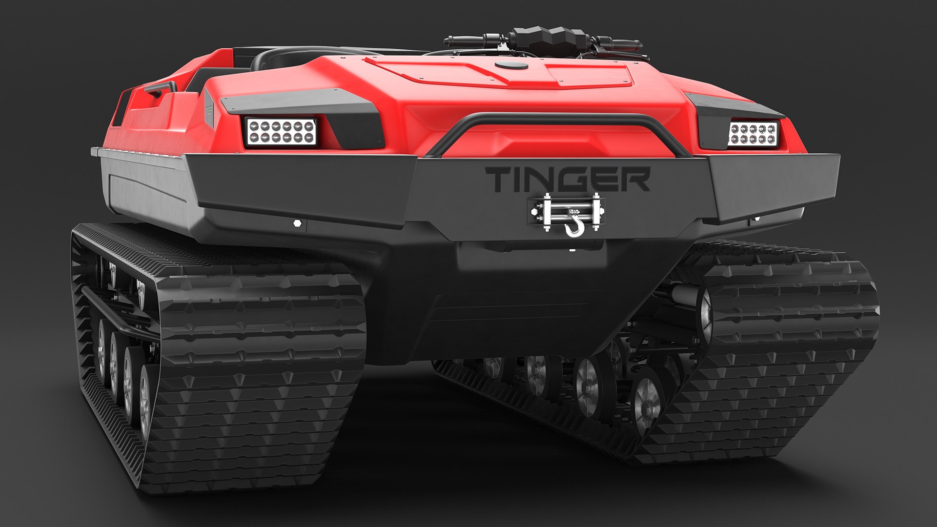 3D No Roof Tinger ATV Red Rigged - TurboSquid 2001546