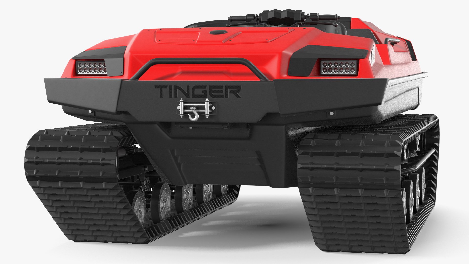 3D No Roof Tinger ATV Red Rigged - TurboSquid 2001546