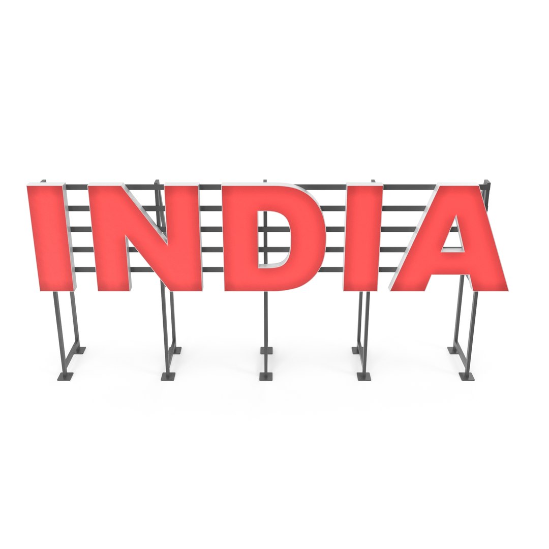 3D country sign india - TurboSquid 1804915
