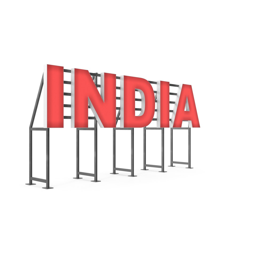 3D country sign india - TurboSquid 1804915