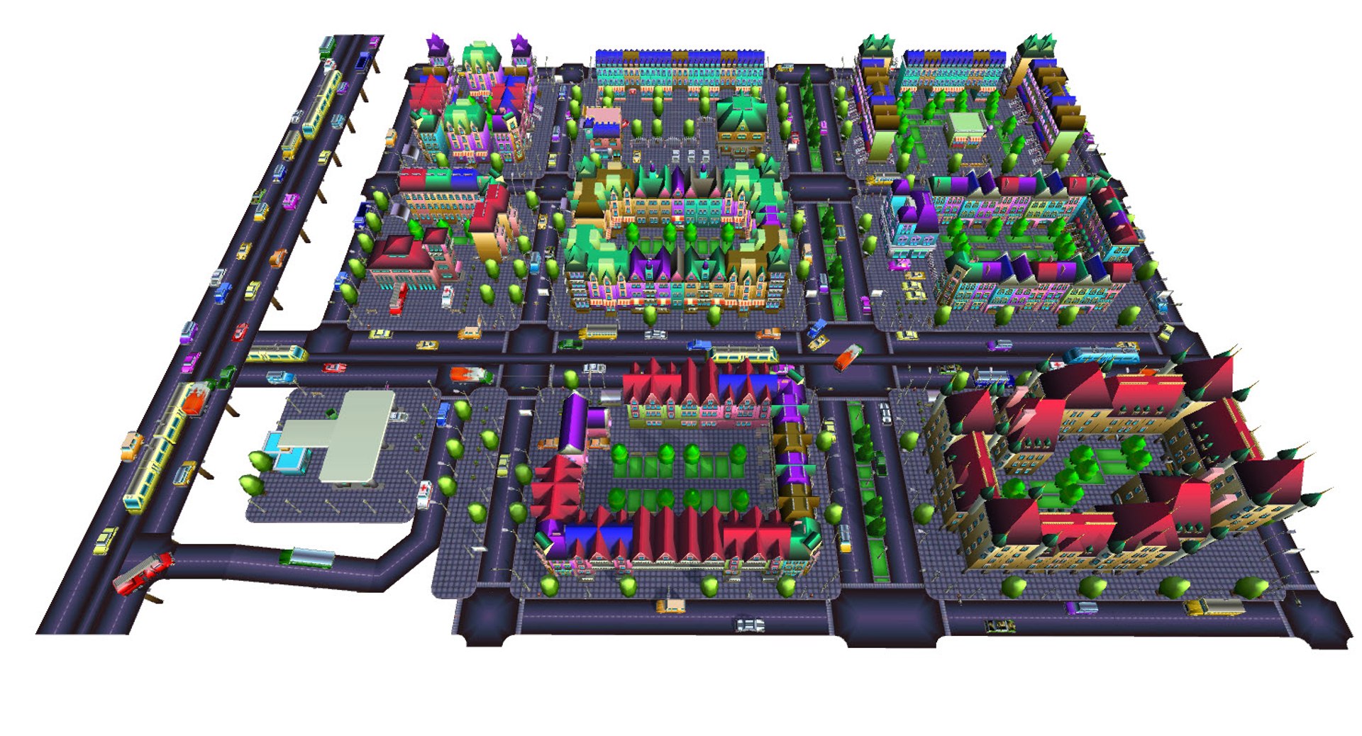 3d Simple City Constructor