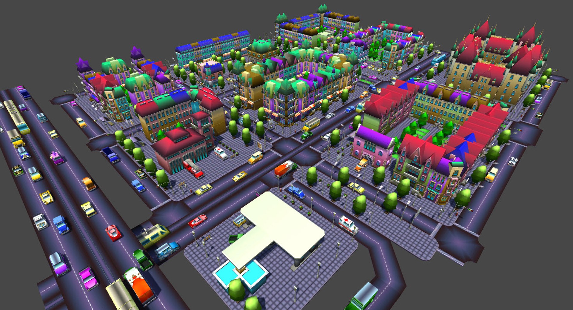 3d Simple City Constructor