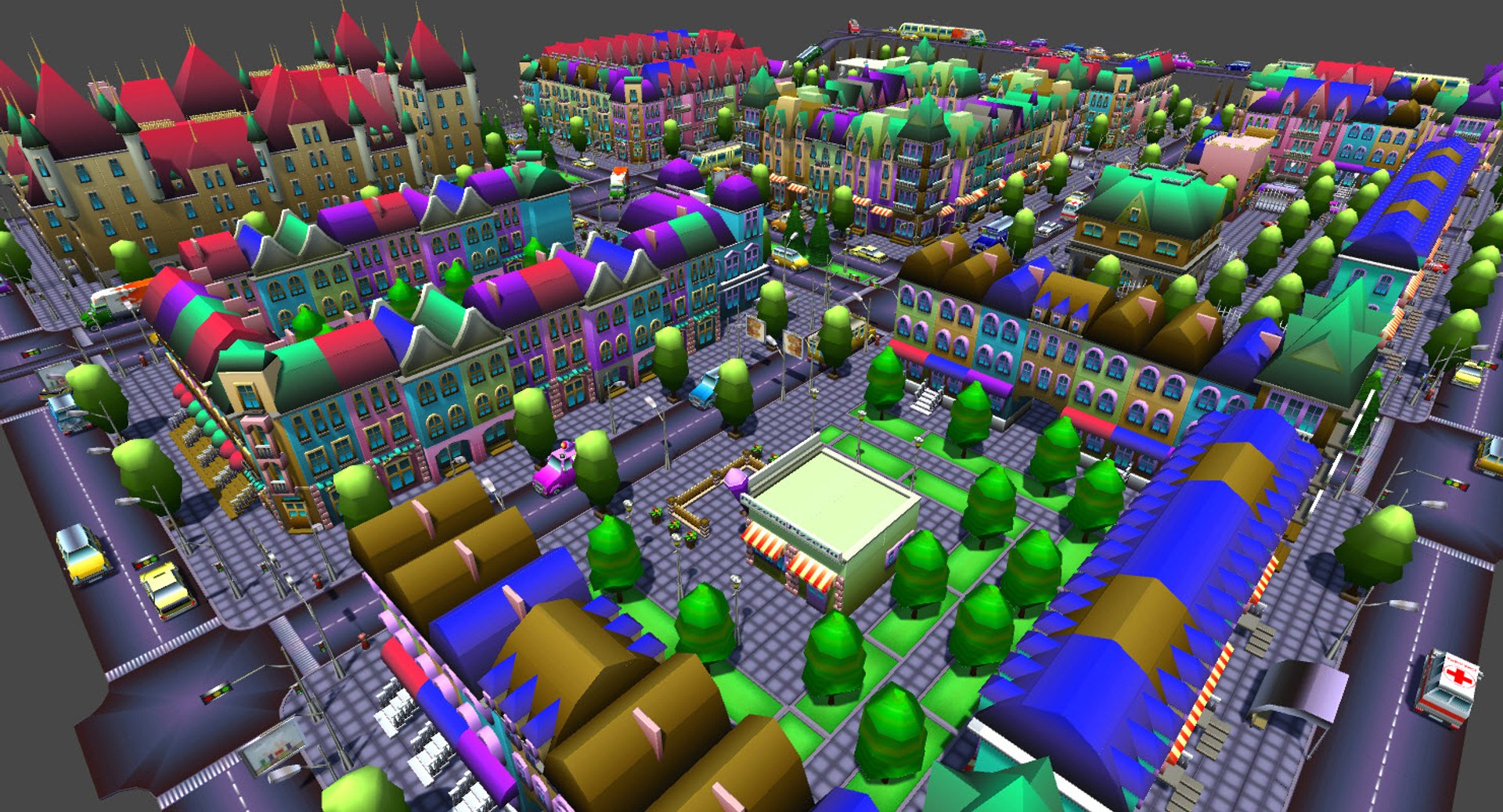 3d Simple City Constructor