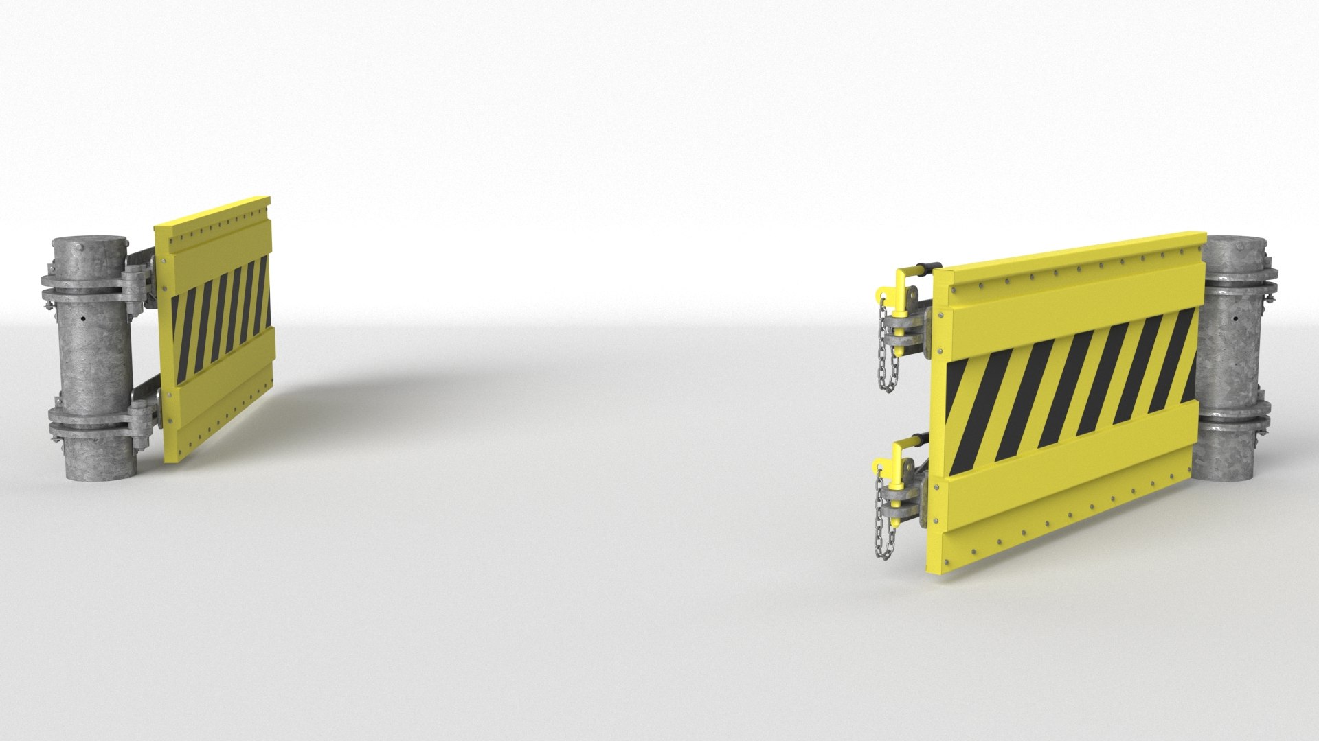 3D Crash Resistant Gates - TurboSquid 1976500