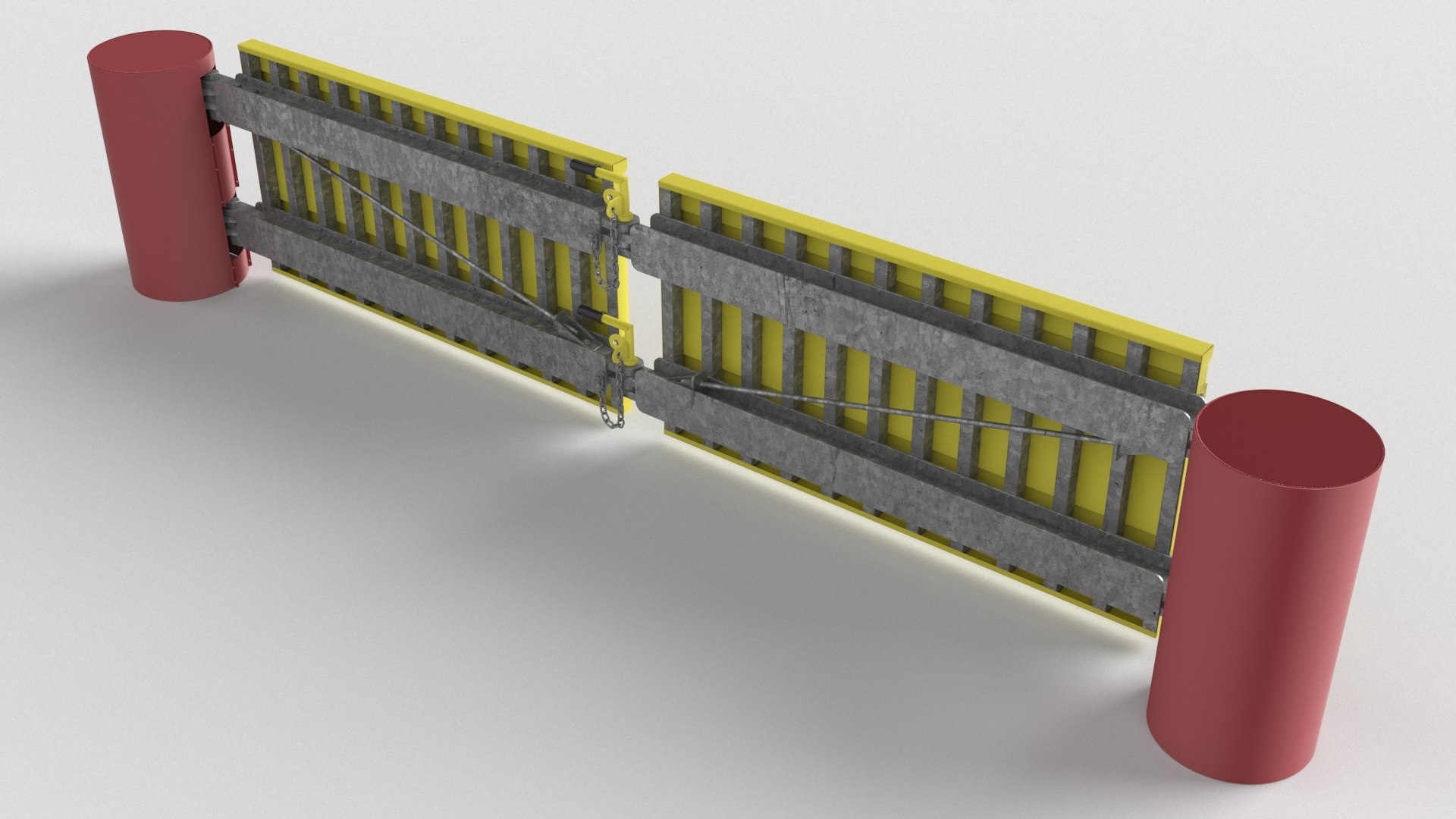 3D Crash Resistant Gates - TurboSquid 1976500