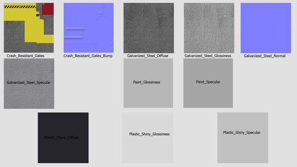 3D Crash Resistant Gates - TurboSquid 1976500