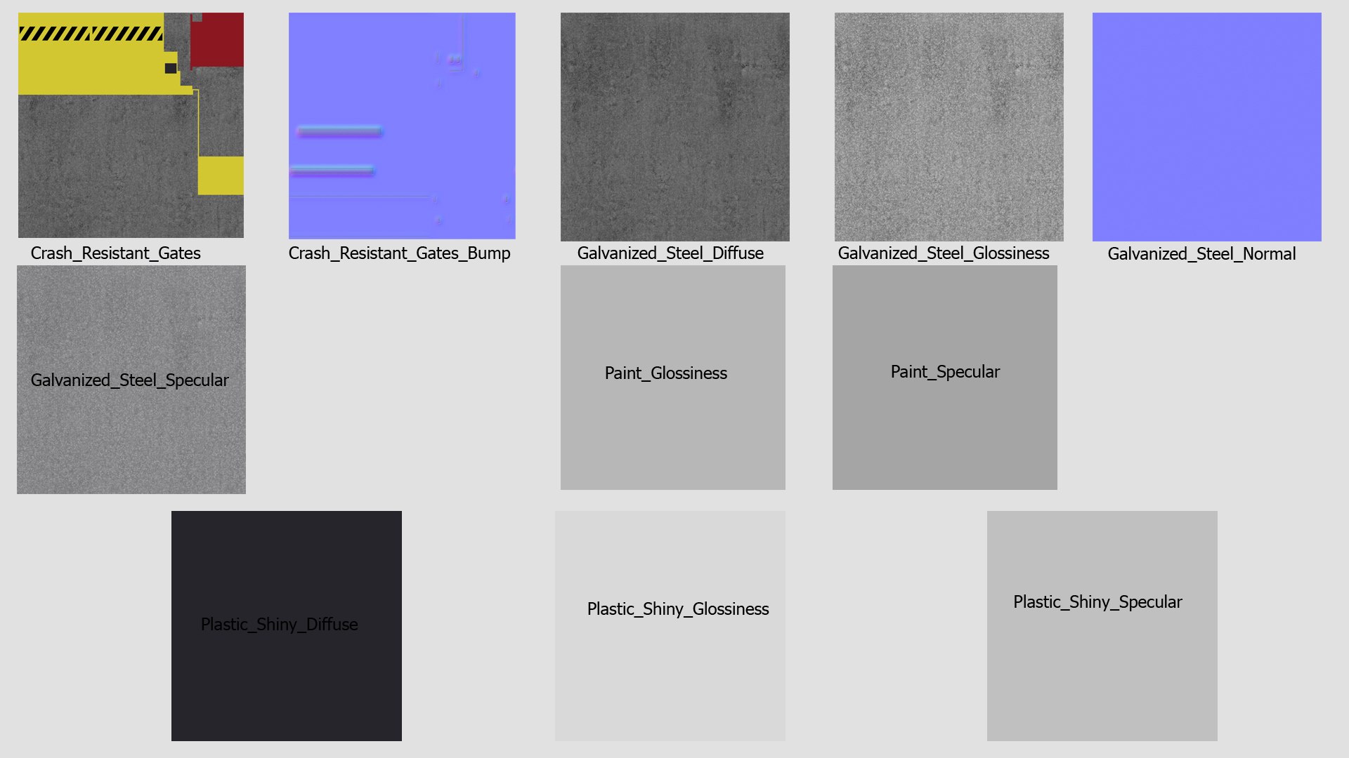 3D Crash Resistant Gates - TurboSquid 1976500