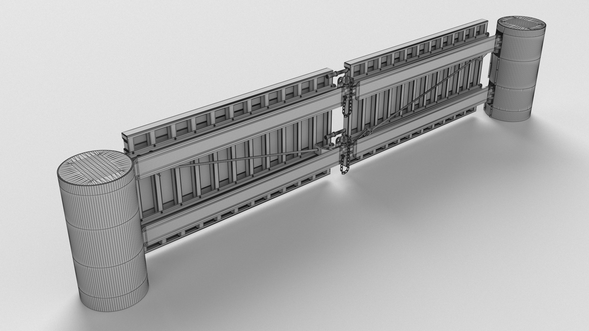 3D Crash Resistant Gates - TurboSquid 1976500
