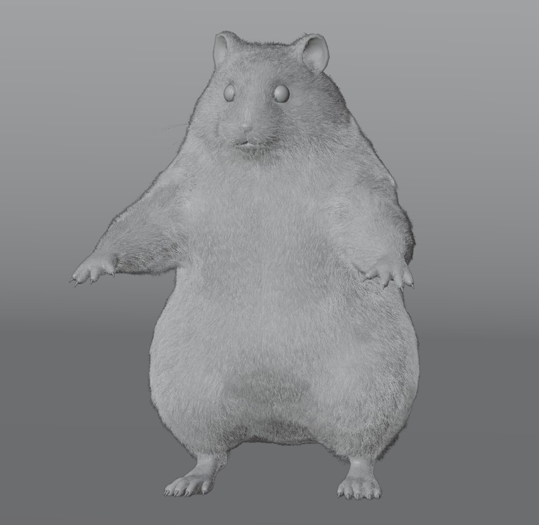 Hamster Game Model With Particle Hair Model - TurboSquid 2180717