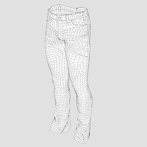 3d realistic rise jeans