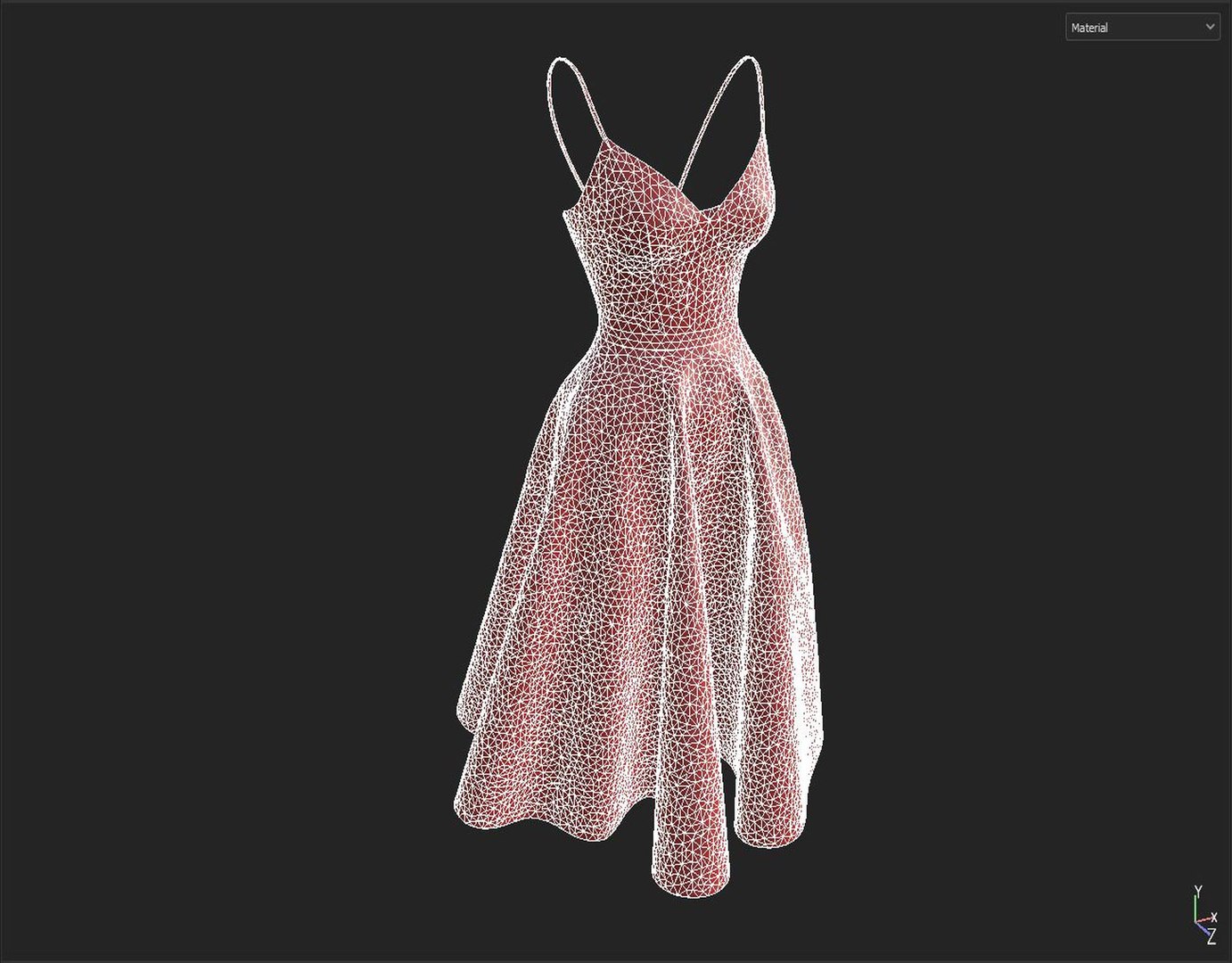 Red Dress 3D Model - TurboSquid 2382310