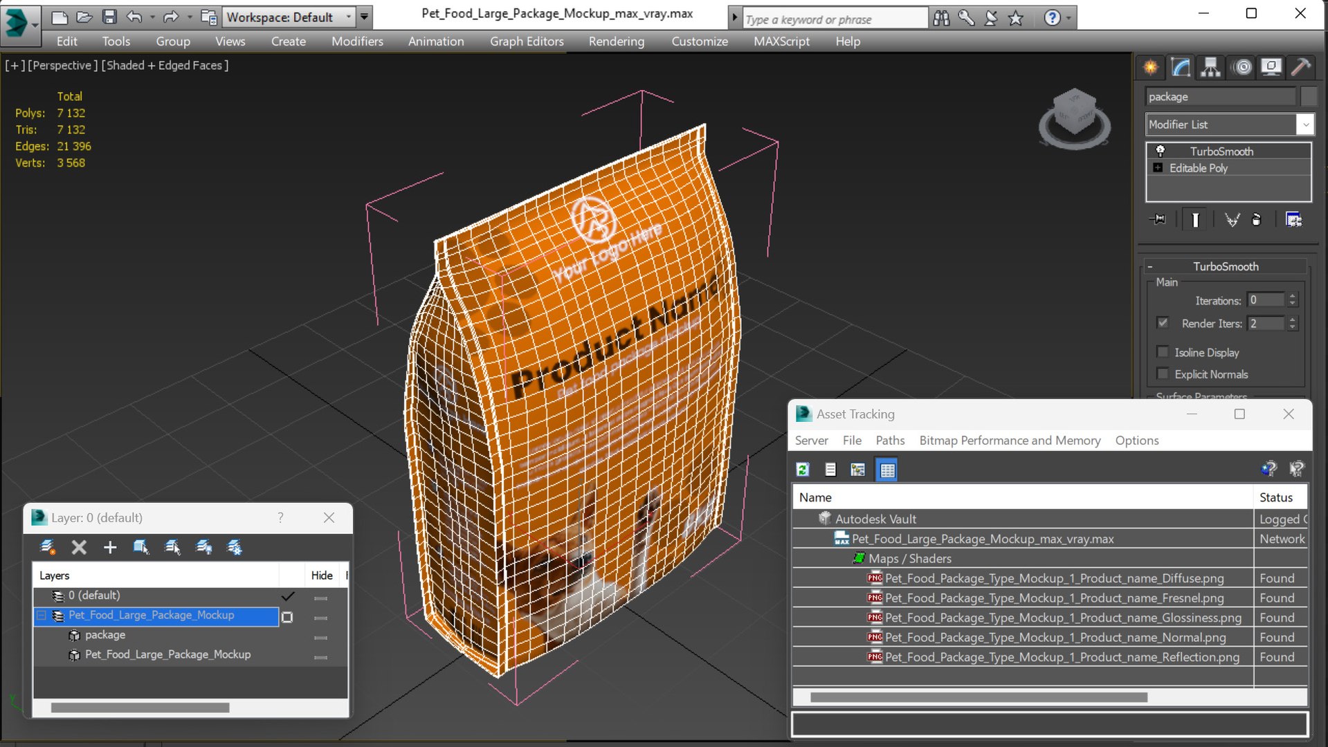 Pet Food Large Package Mockup 3D - TurboSquid 2108379