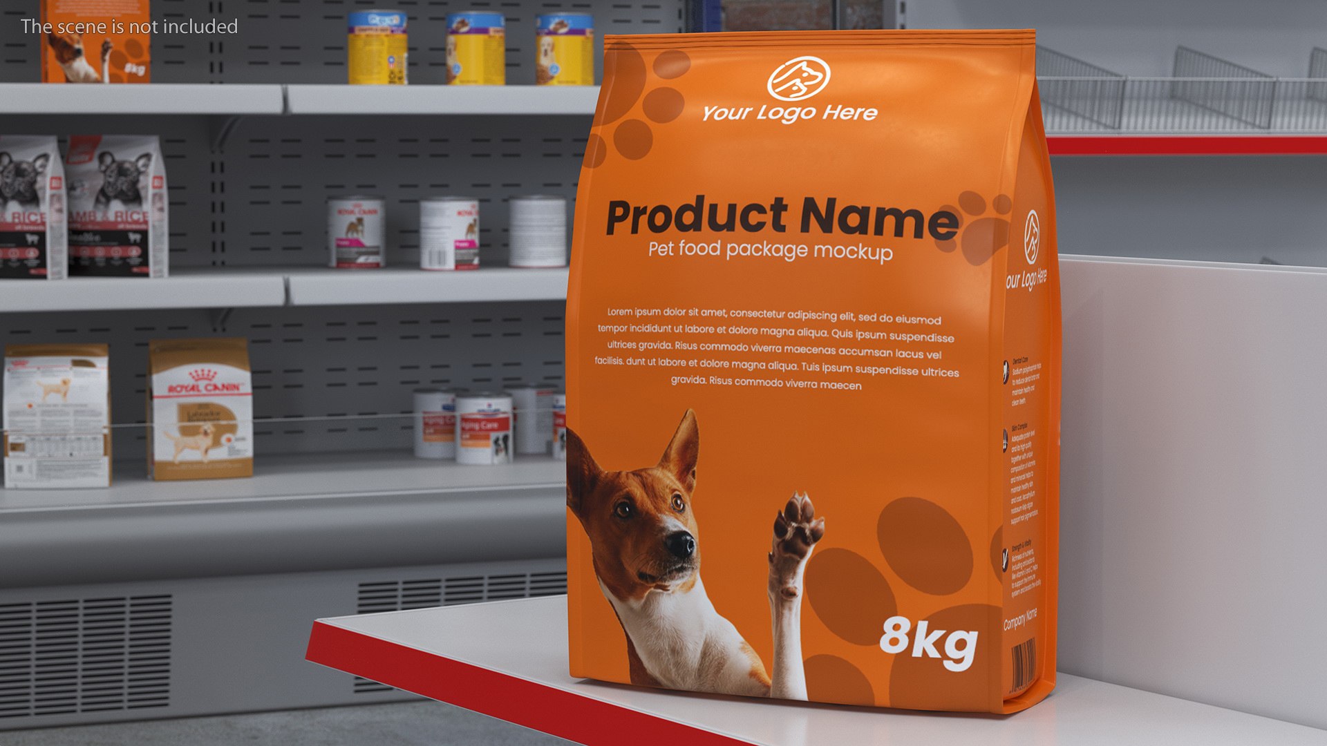 Pet Food Large Package Mockup 3D - TurboSquid 2108379