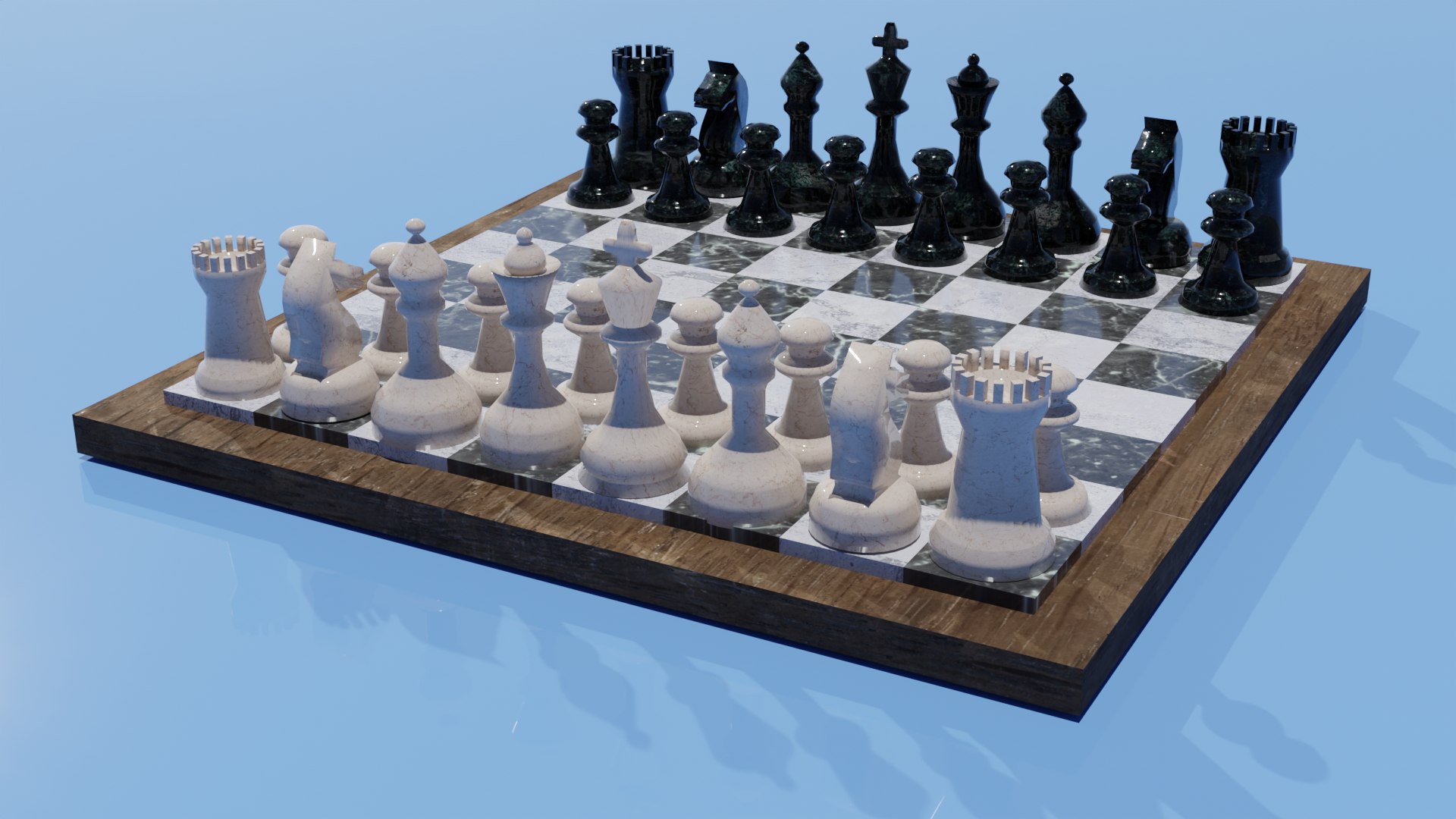 Marble Chess And Board 3D Model - TurboSquid 1988469