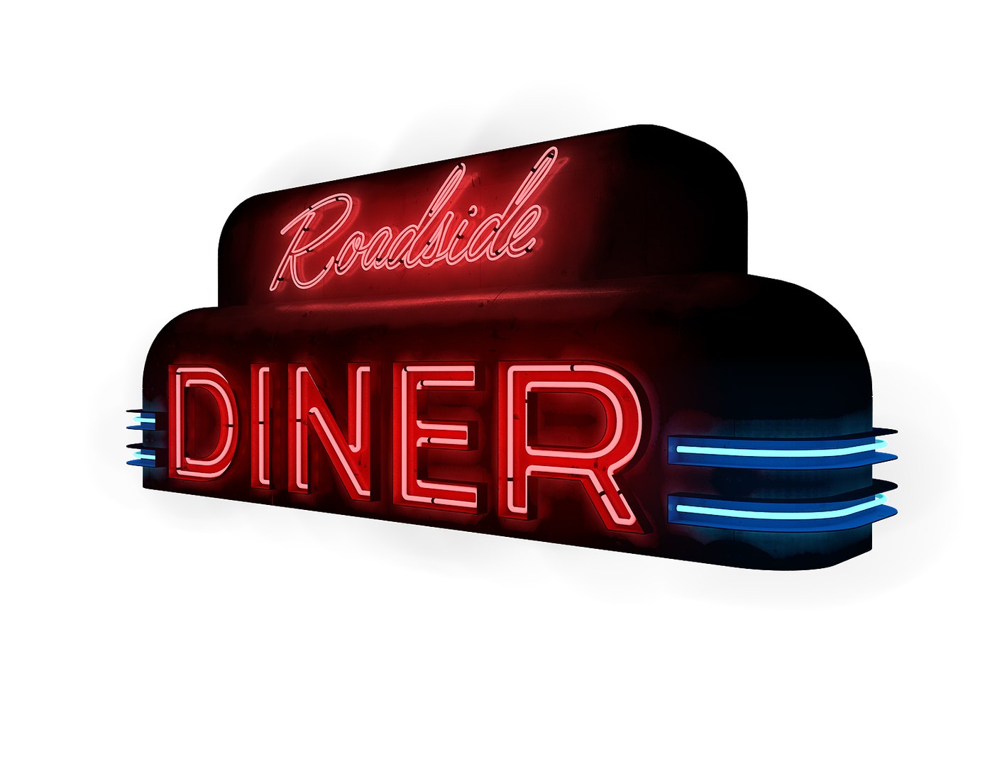 Diner Neon Sign 3D - TurboSquid 1374114