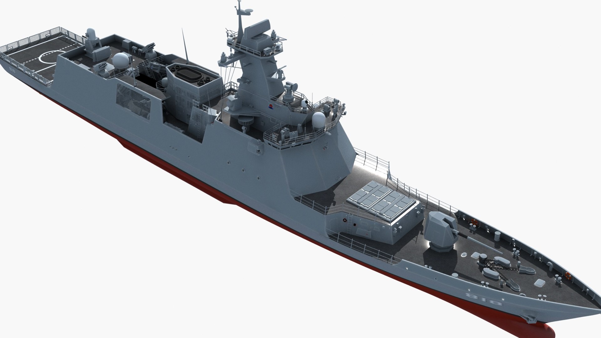 Daegu-Class Frigate Model - TurboSquid 2342482