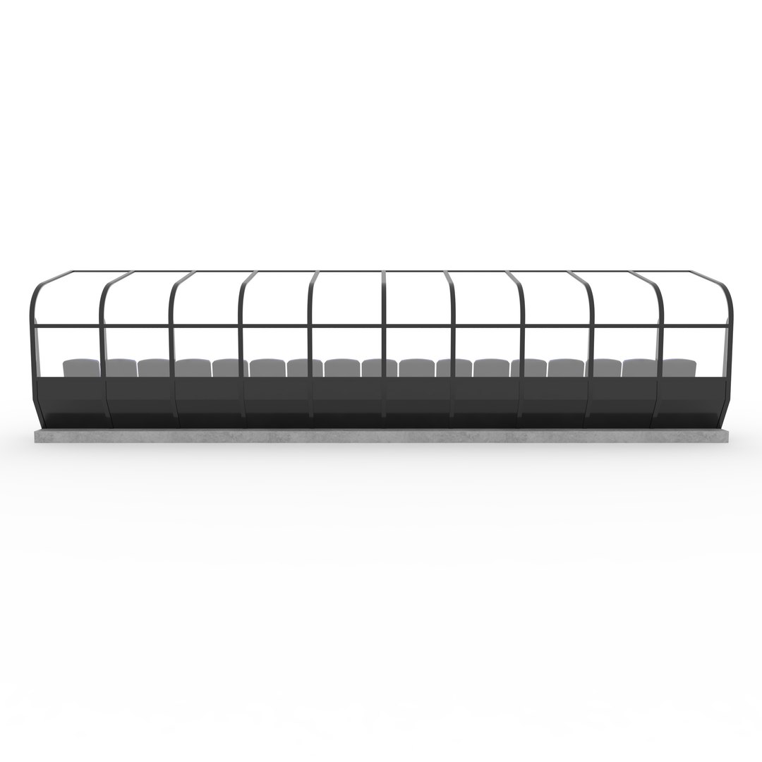 3D Soccer Bench 03 Model - TurboSquid 2364626