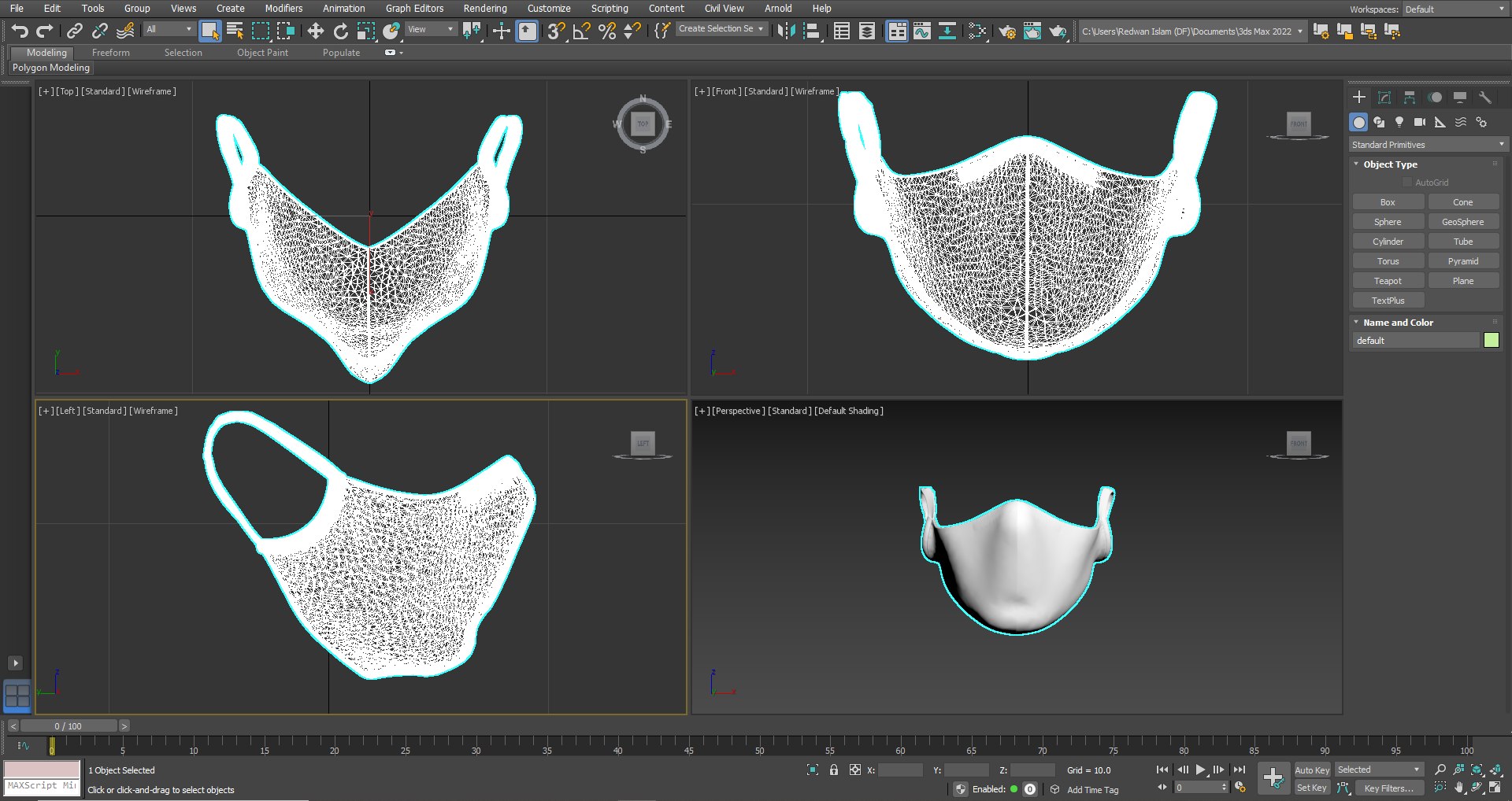 3D Fashionable Face Mask - TurboSquid 1956413