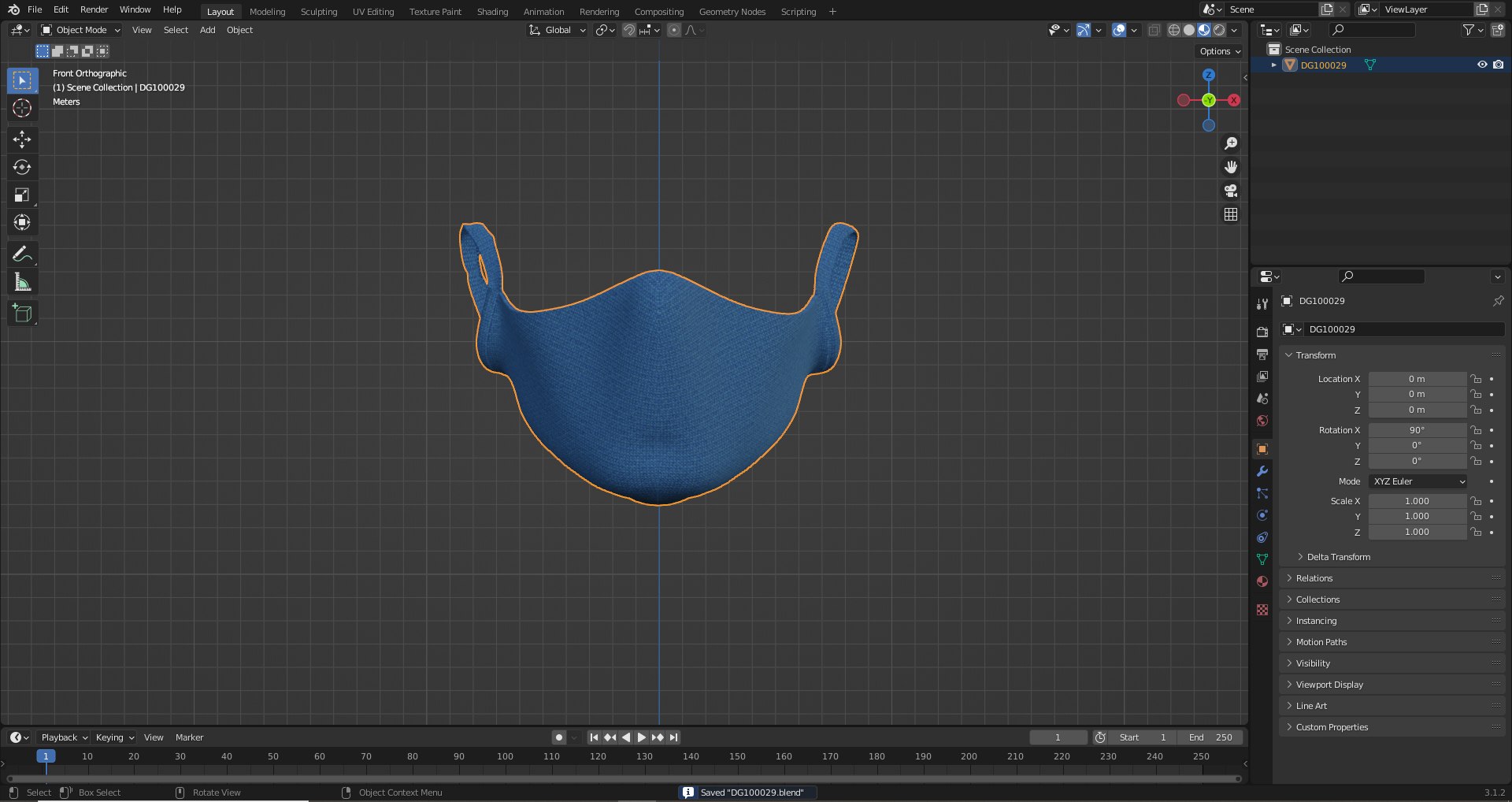 3D Fashionable Face Mask - TurboSquid 1956413