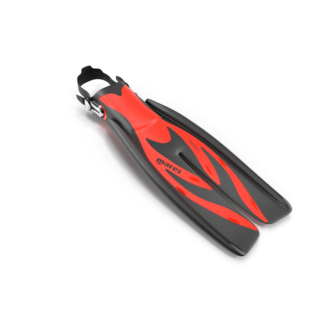 Swim Fins 3 Red 3d Max