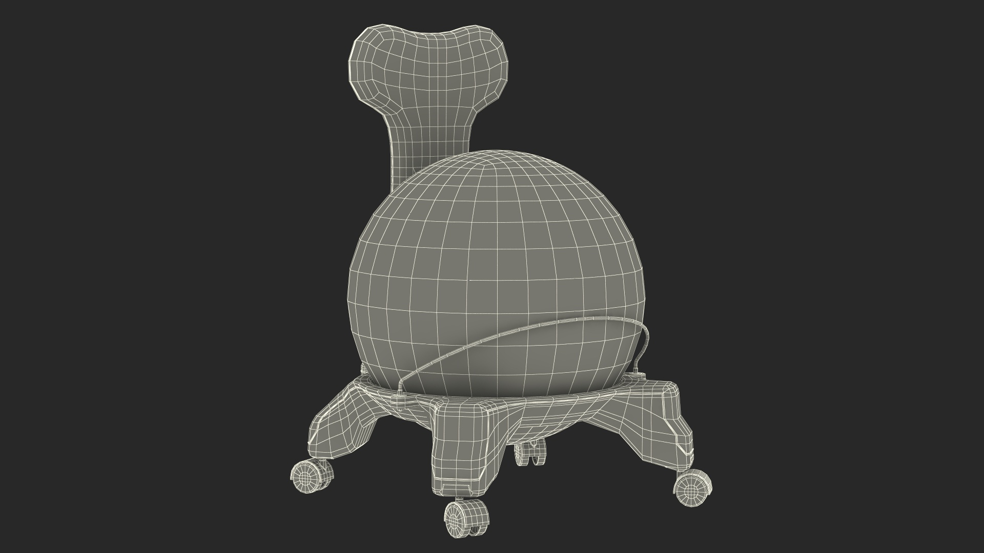 3D Balance Ball Chair Grey - TurboSquid 2152628