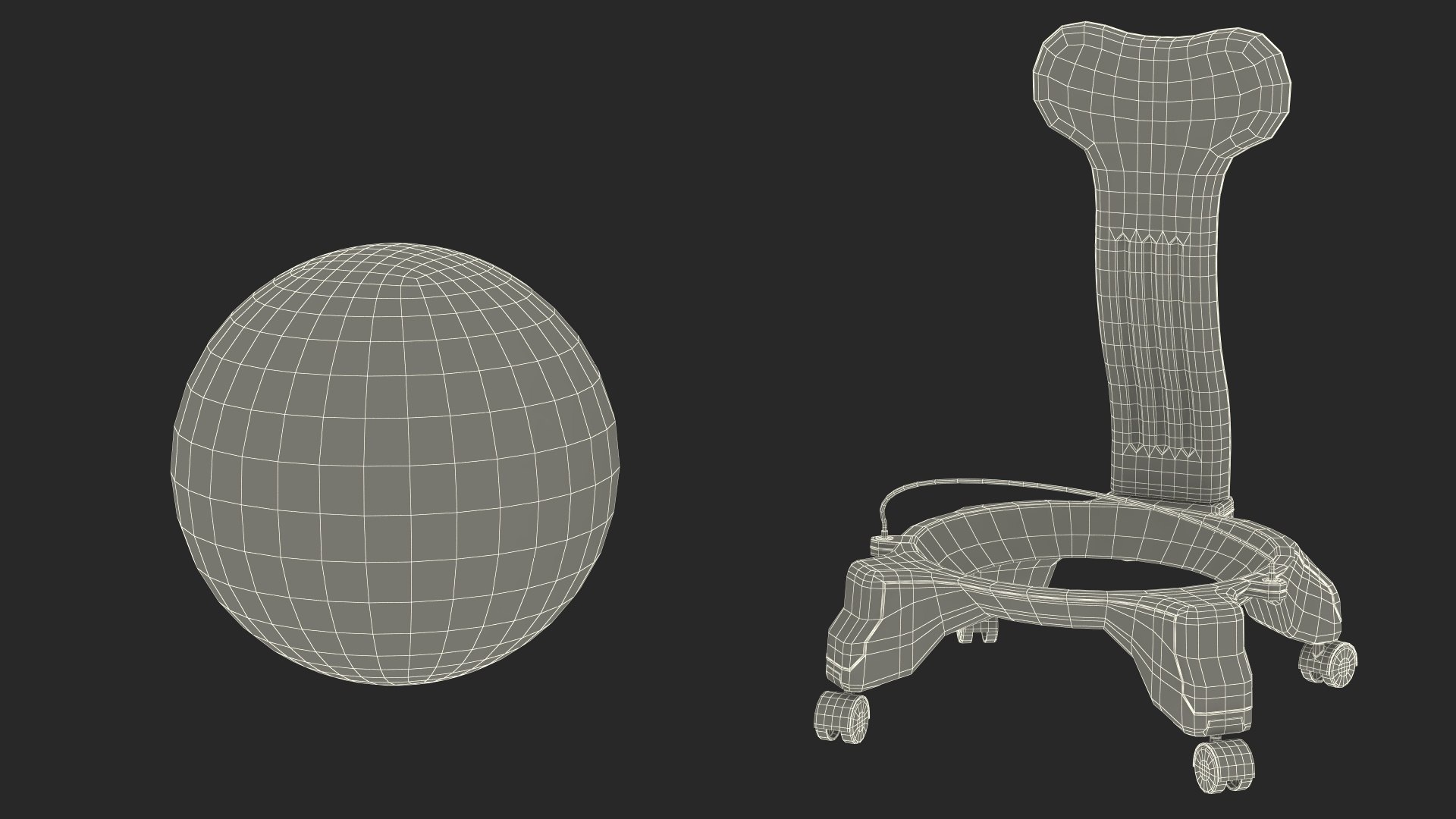 3D Balance Ball Chair Grey - TurboSquid 2152628