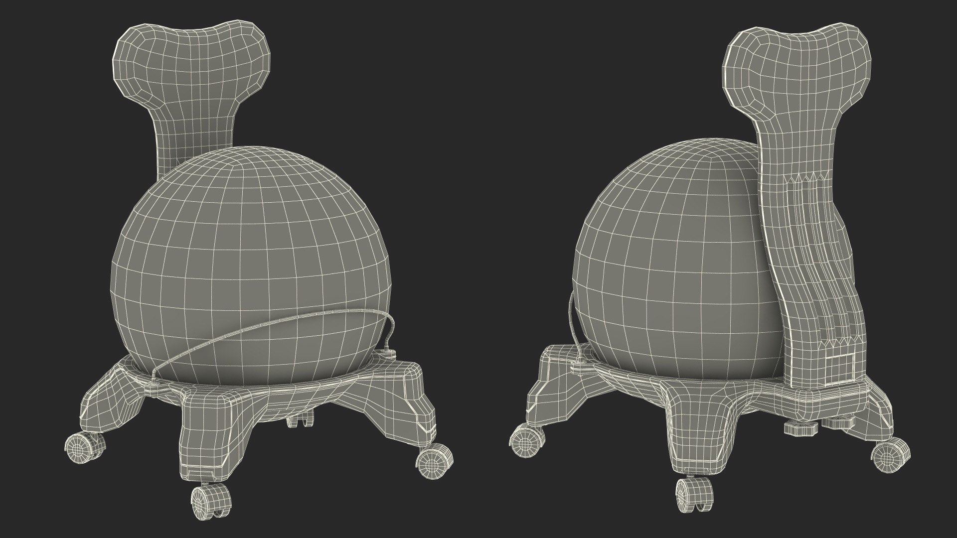 3D Balance Ball Chair Grey - TurboSquid 2152628