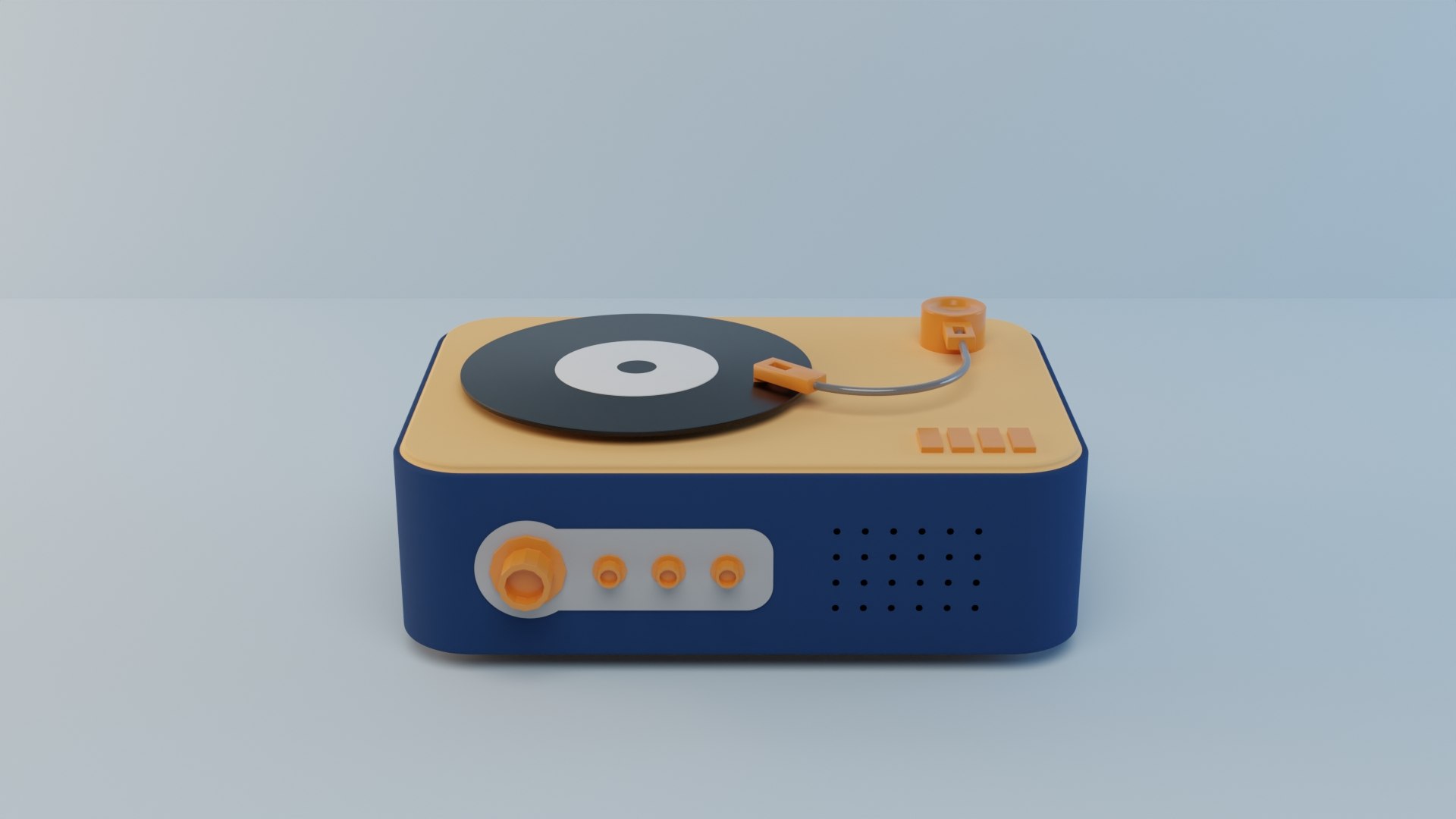 3D Model Turntable Cd Vintage Player - TurboSquid 2107603