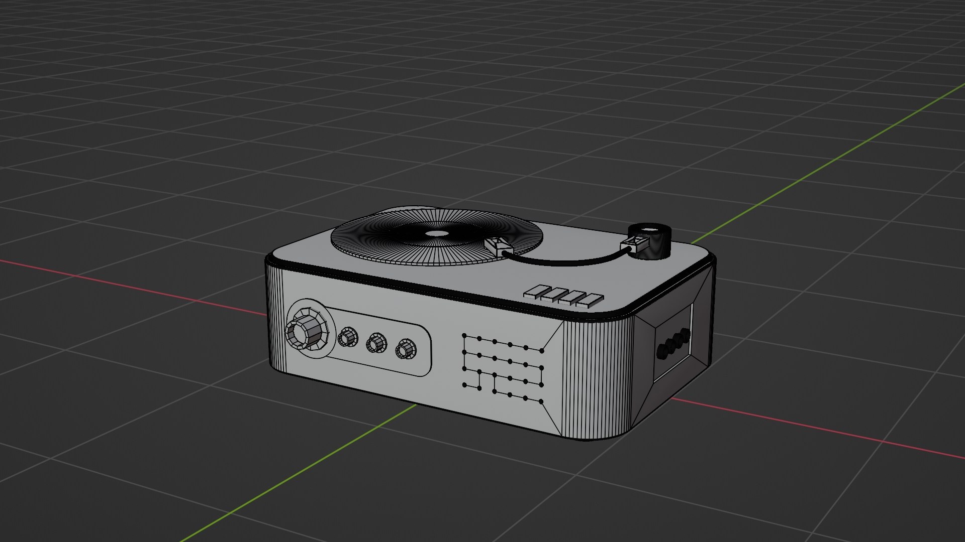 3D Model Turntable Cd Vintage Player - TurboSquid 2107603
