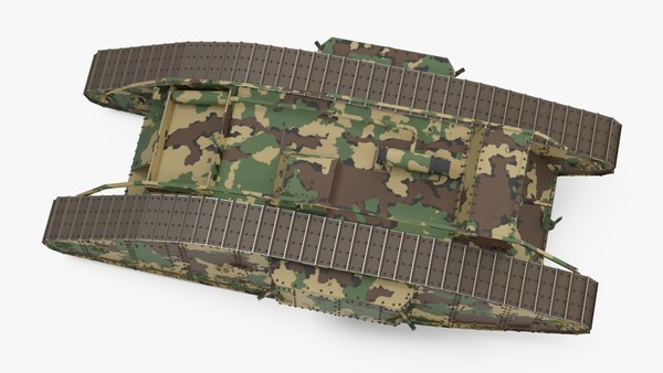 modelo 3d Tanque MK 4 Femenino Color Camuflaje Rigged para Maya ...