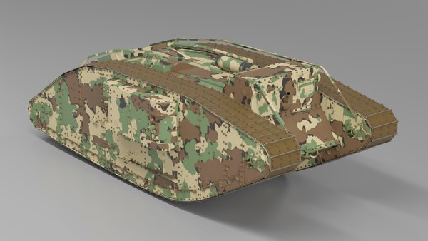 modelo 3d Tanque MK 4 Femenino Color Camuflaje Rigged para Maya ...