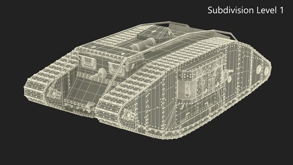 modelo 3d Tanque MK 4 Femenino Color Camuflaje Rigged para Maya ...