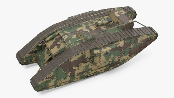 modelo 3d Tanque MK 4 Femenino Color Camuflaje Rigged para Maya ...