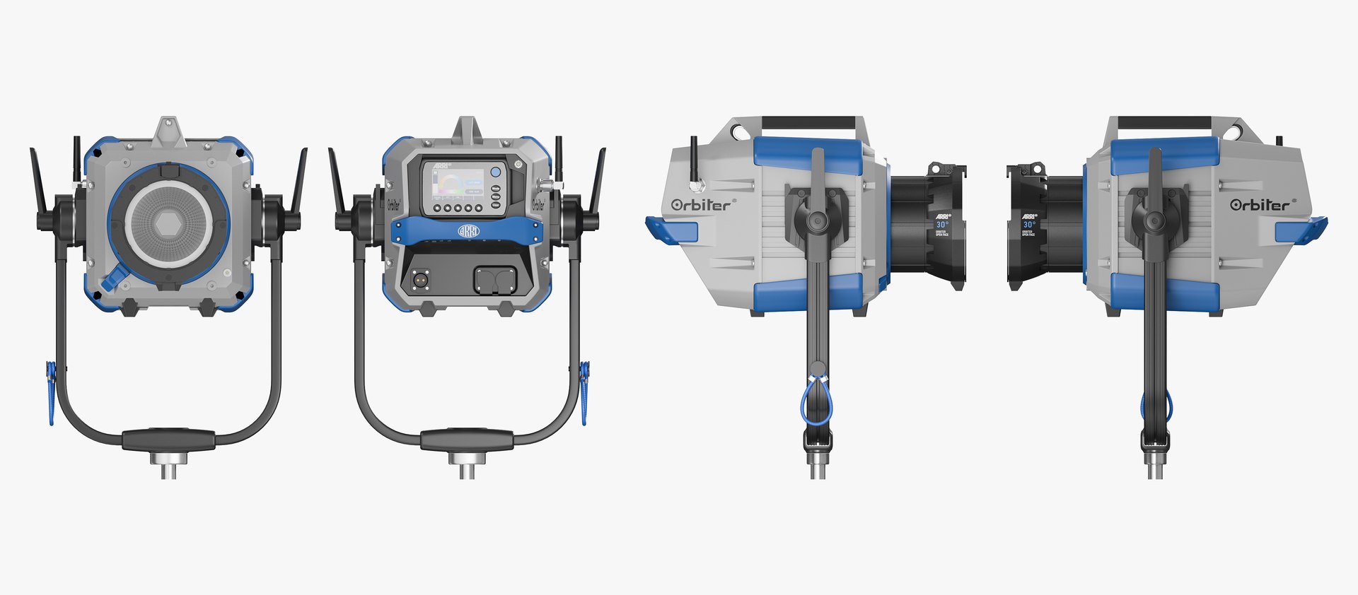 Orbiter Professional LED Fixture Without Tripod - Blue 3D Model ...