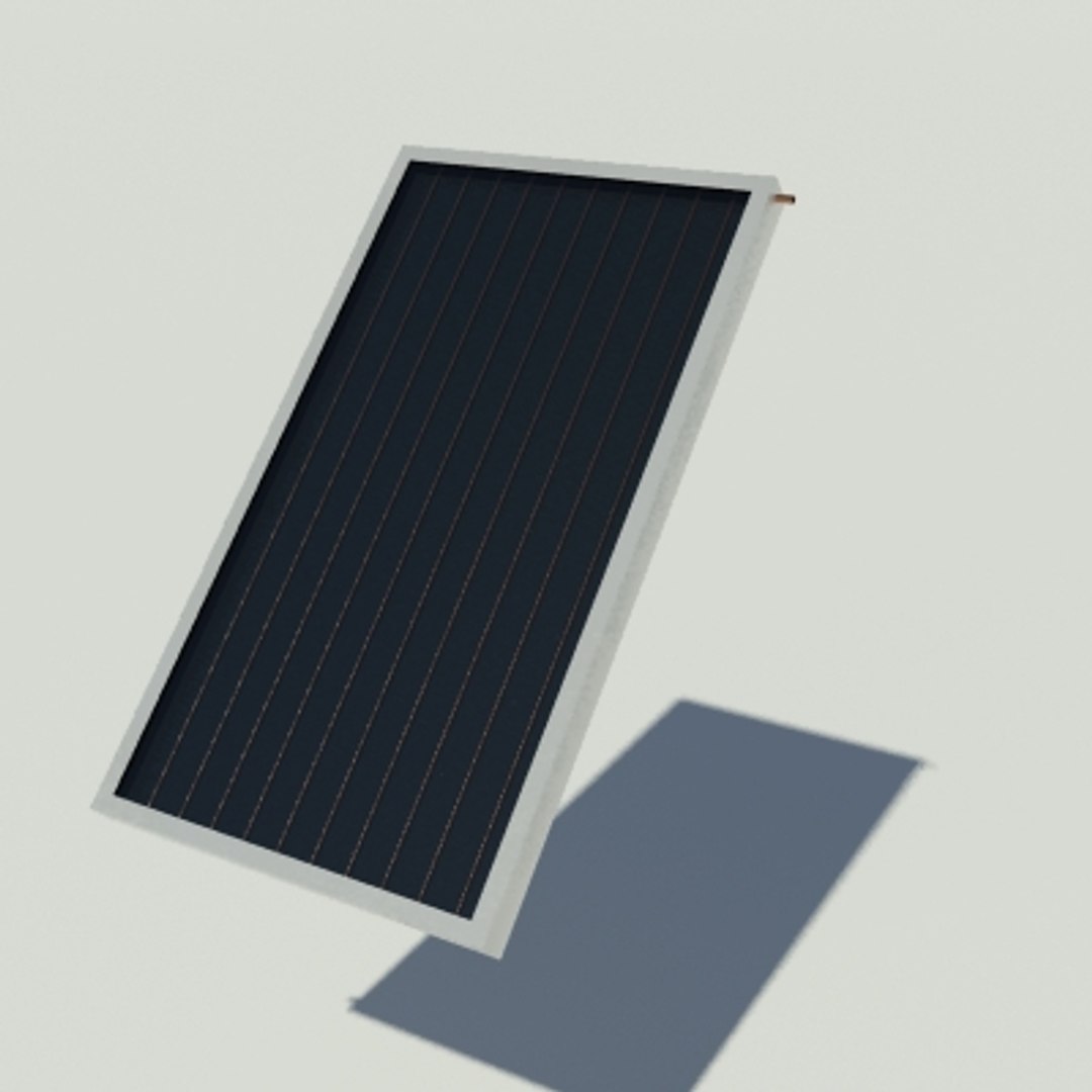 Flat Plate Solar Collector 3d Model