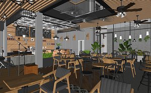 Restaurant Interior SketchUp Models for Download | TurboSquid