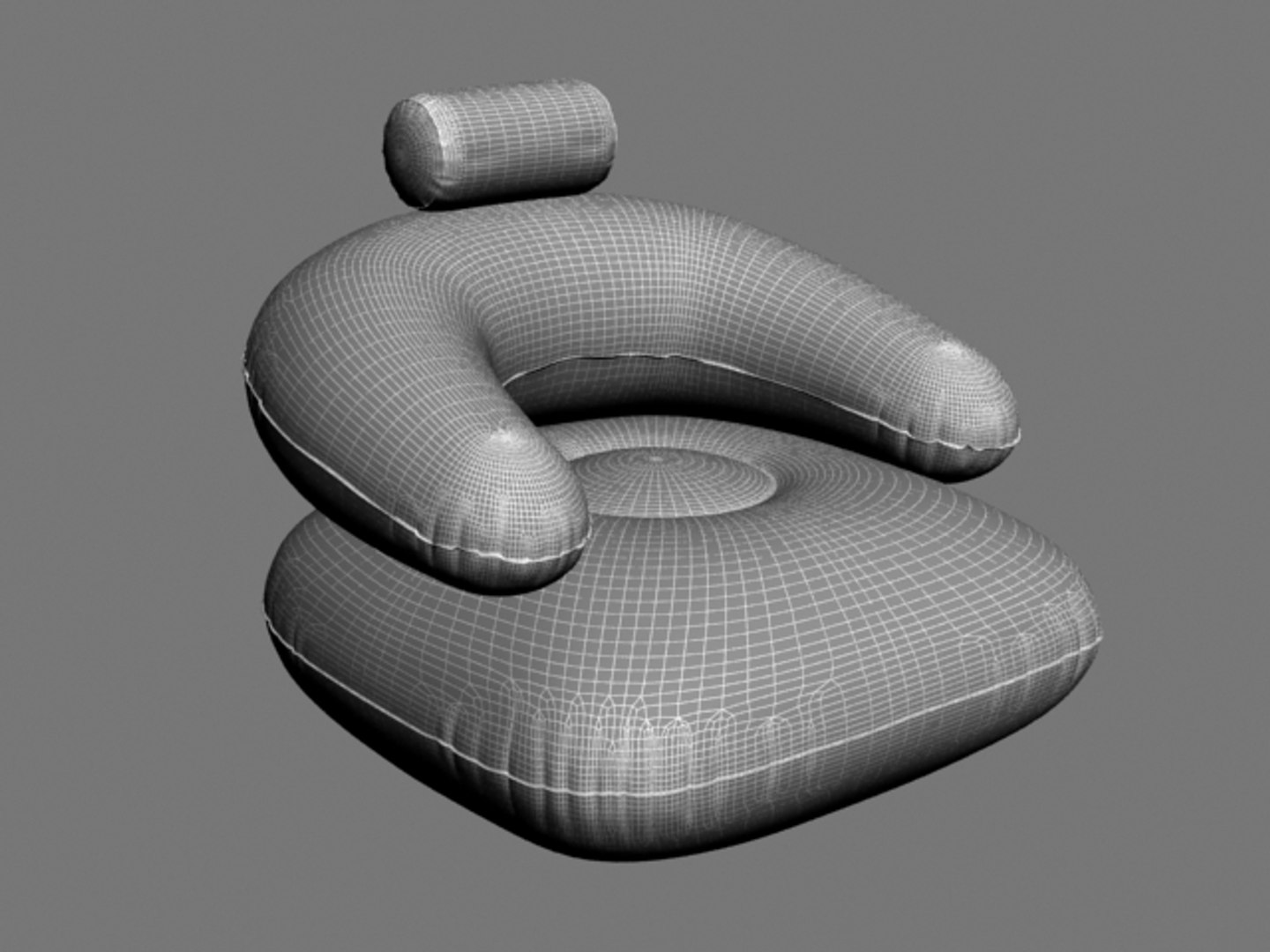 Inflatable Rubber Chair 3d Model