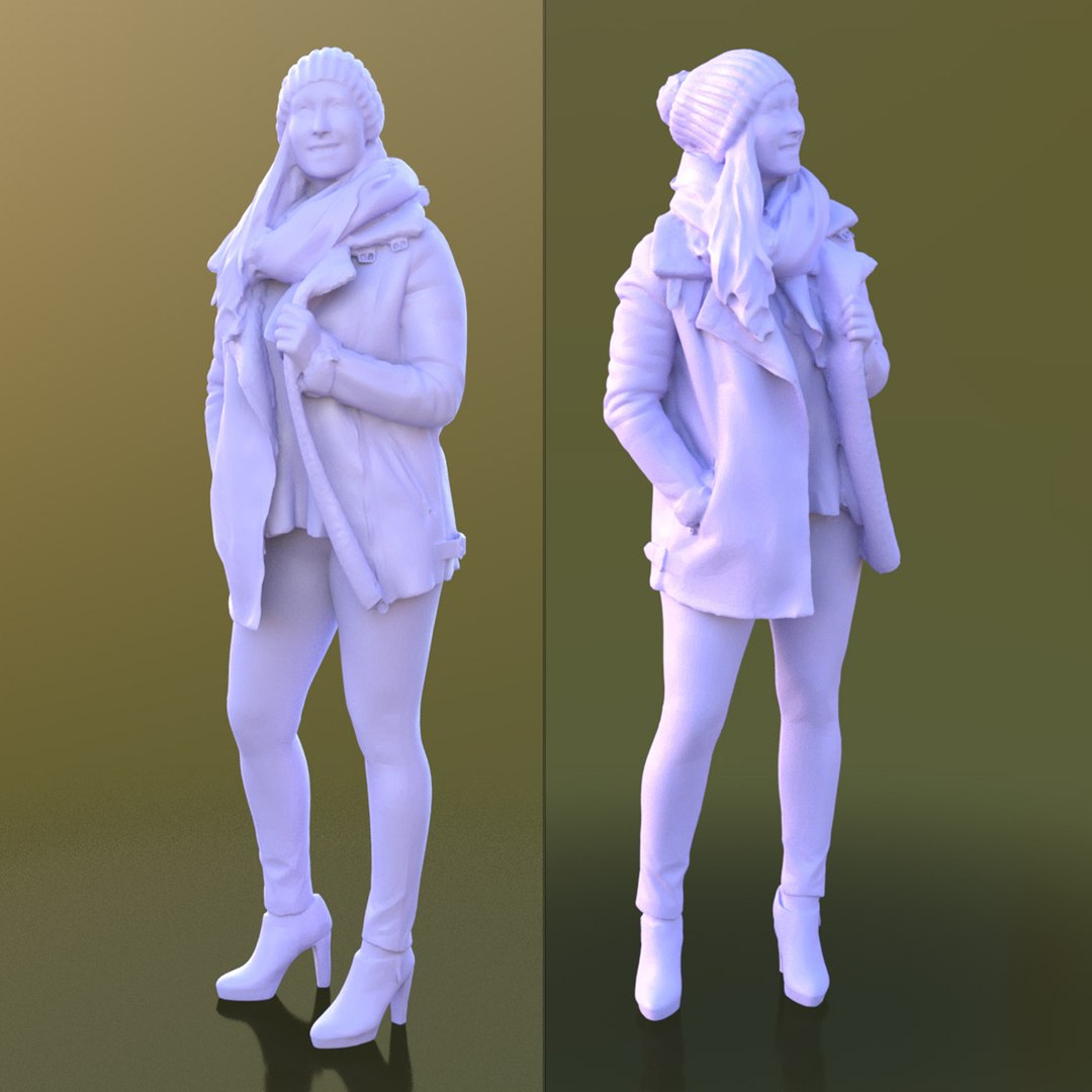 3D 10295 Rocio - Woman Standing Cold Weather Clothing - TurboSquid 1792804