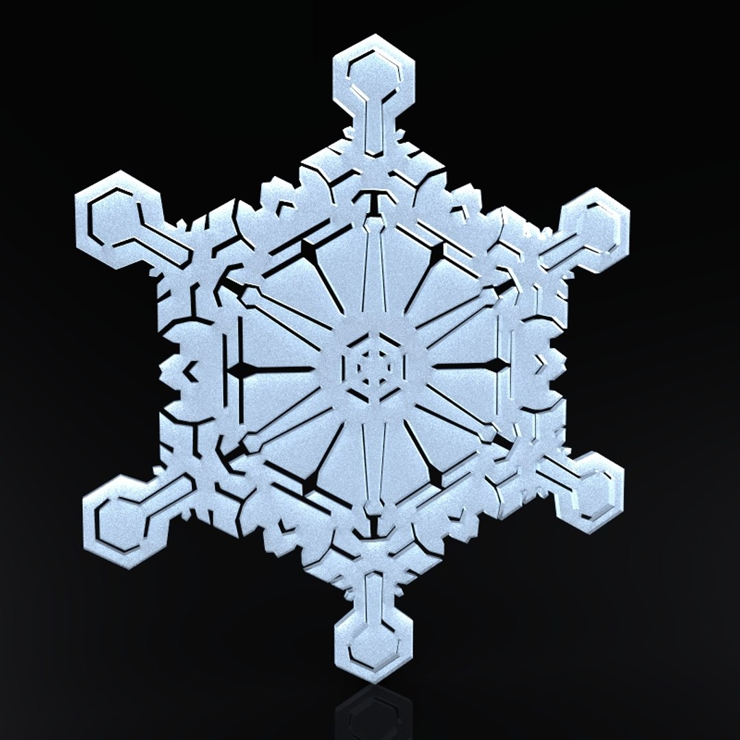 3d Model Snowflake Christmas Symbols