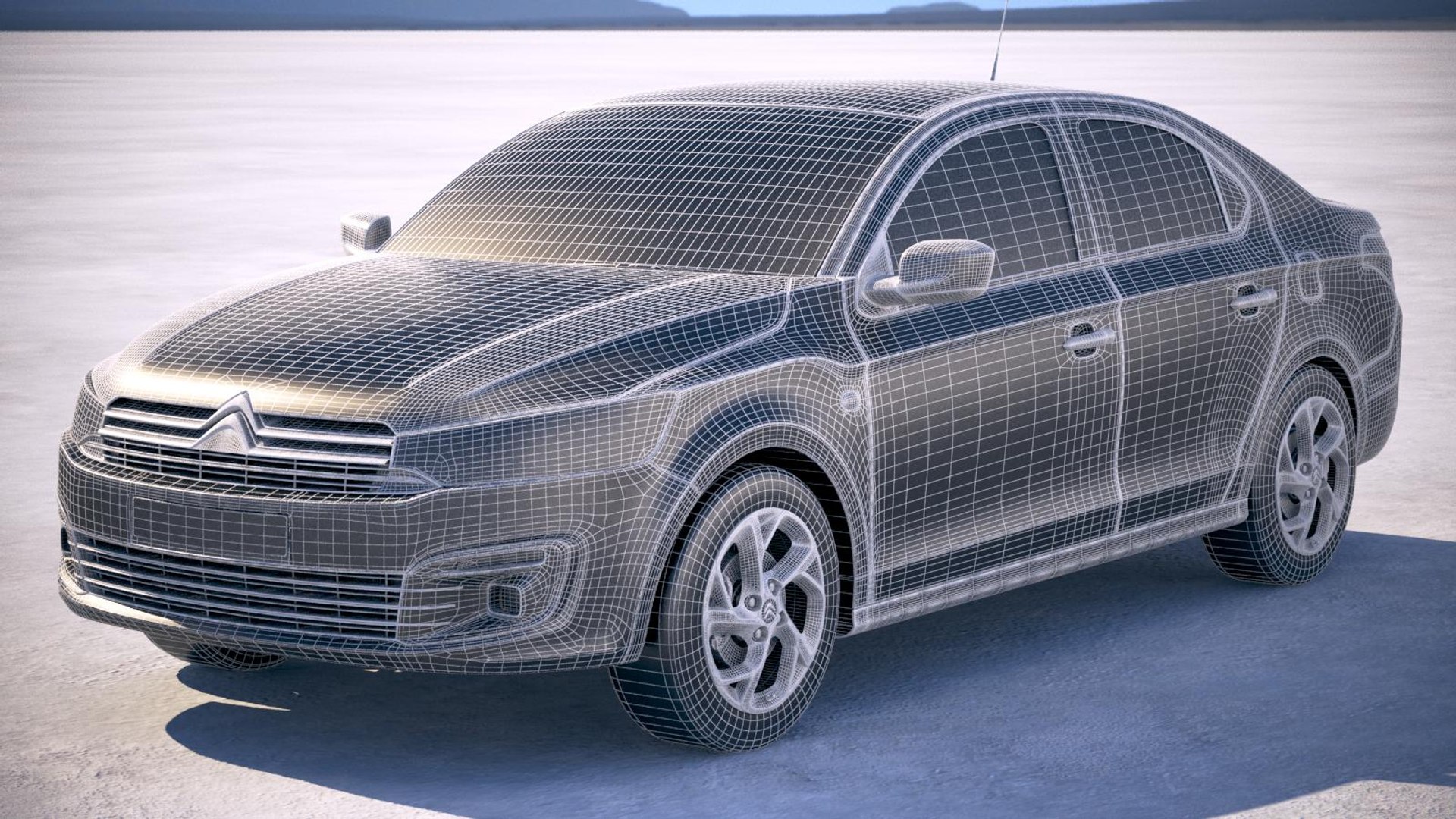 Citroen C-elysee 2017 3D Model - TurboSquid 1160193