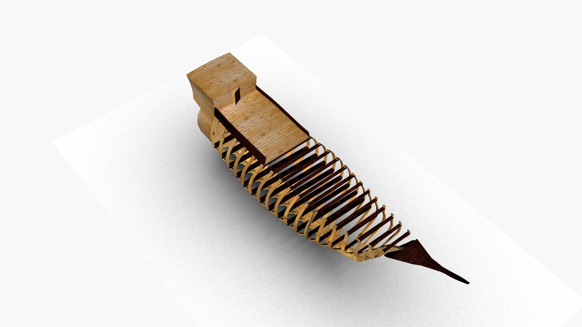 3D Wooden ship skeleton model - TurboSquid 2166562