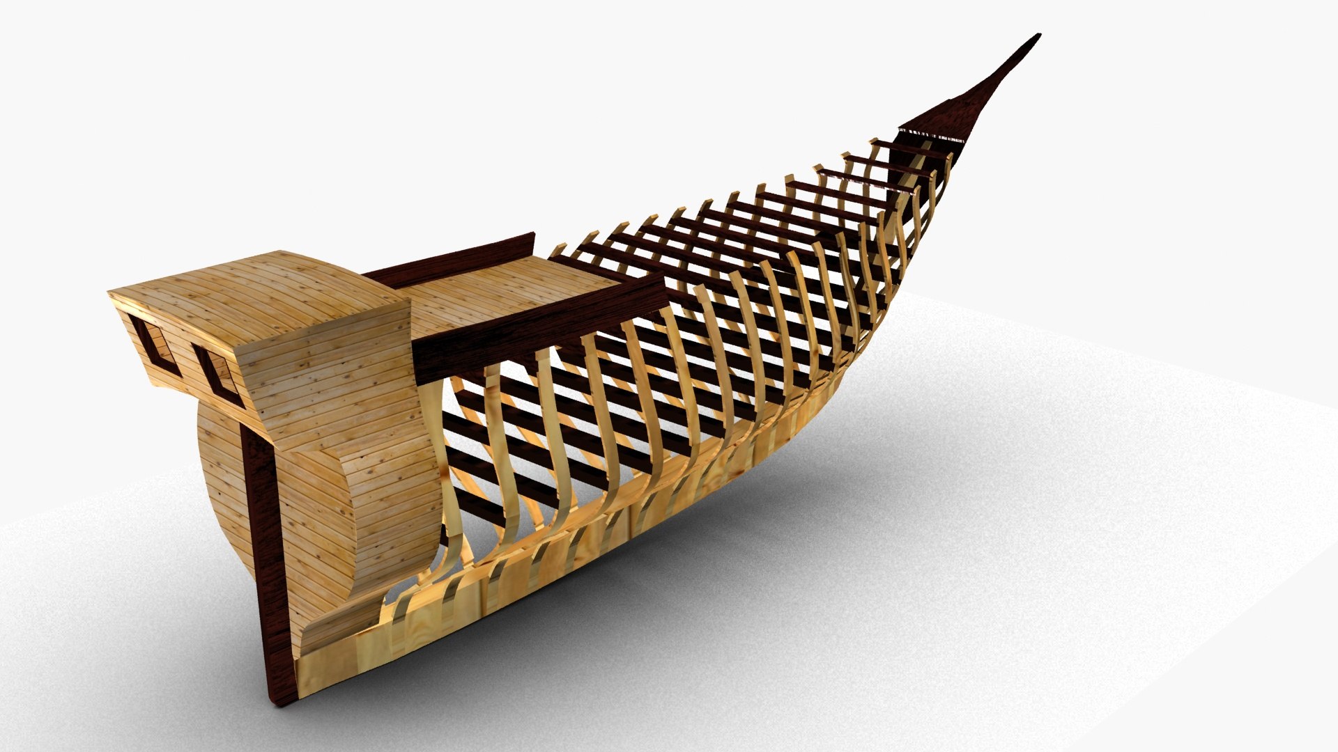 3D Wooden ship skeleton model - TurboSquid 2166562