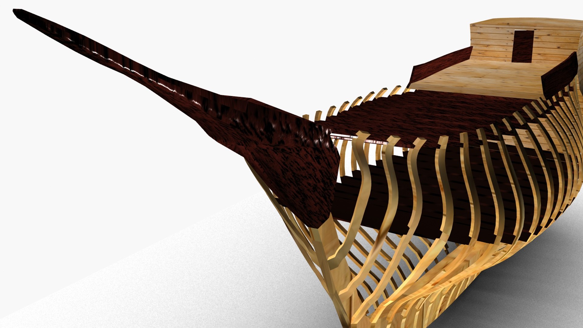 3D Wooden ship skeleton model - TurboSquid 2166562