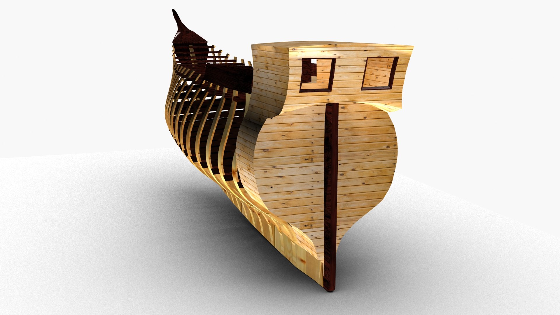 3D Wooden ship skeleton model - TurboSquid 2166562